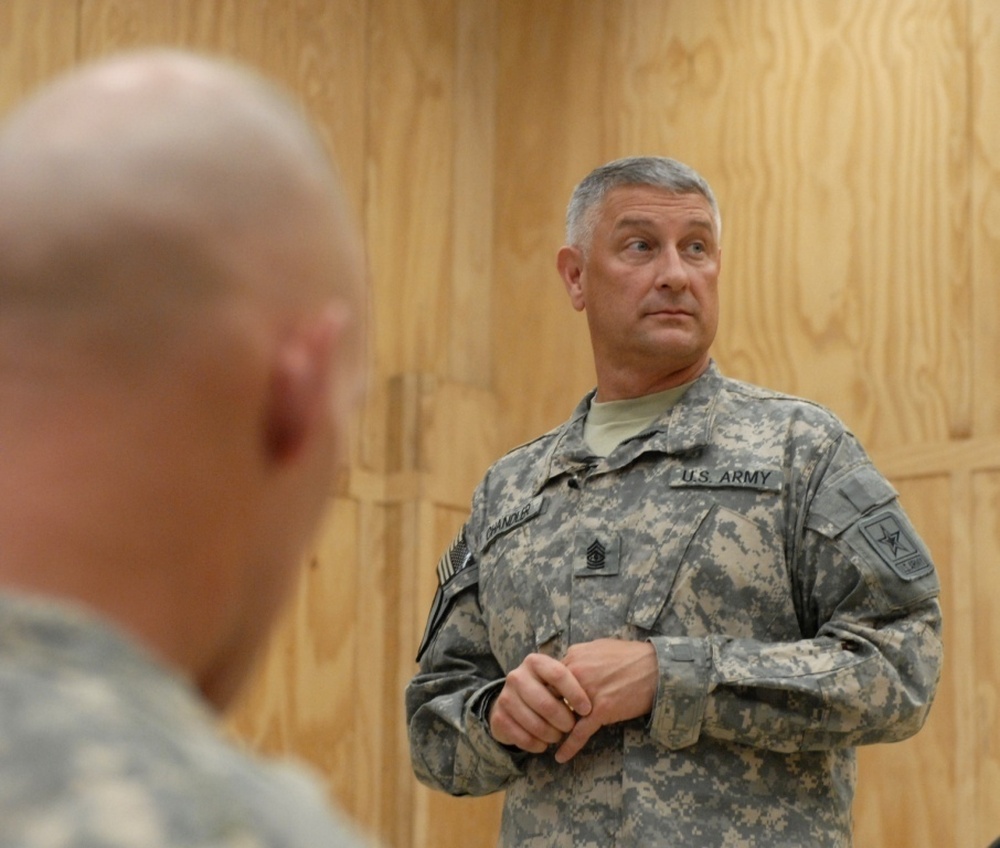 DVIDS - News - Command Sgt. Maj. Early welcomes SMA Chandler III: Sgt ...