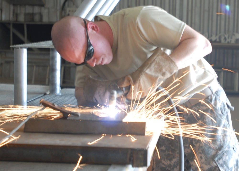 DVIDS - Images - Wizards of welding: Two soldiers are COB Basra's steel ...