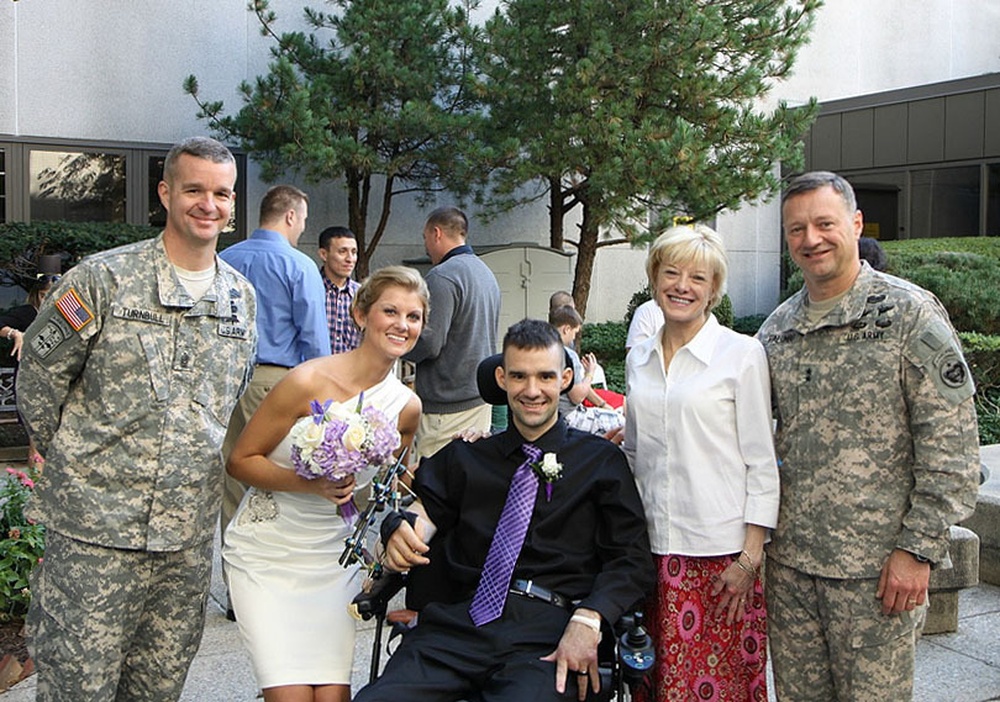DVIDS - News - Wounded Stryker NCO weds at Walter Reed
