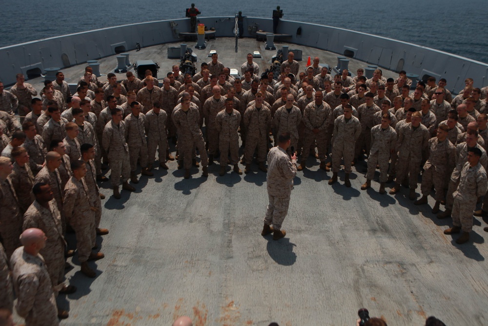 DVIDS - Images - MEU commander aboard USS New Orleans [Image 1 of 2]