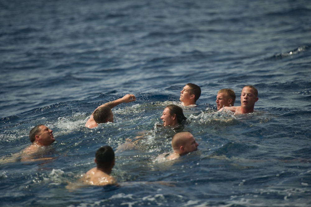 DVIDS - Images - Swim call aboard USS Pearl Harbor [Image 3 of 3]