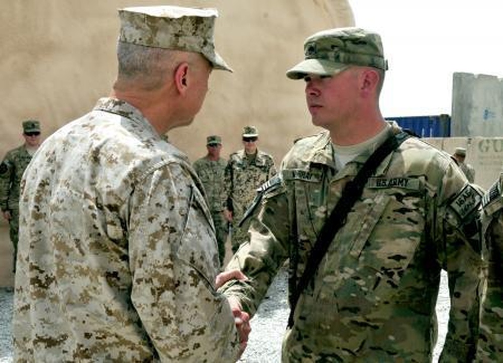 DVIDS - News - Soldiers get ‘coined’ by ISAF commander at Spin Boldak