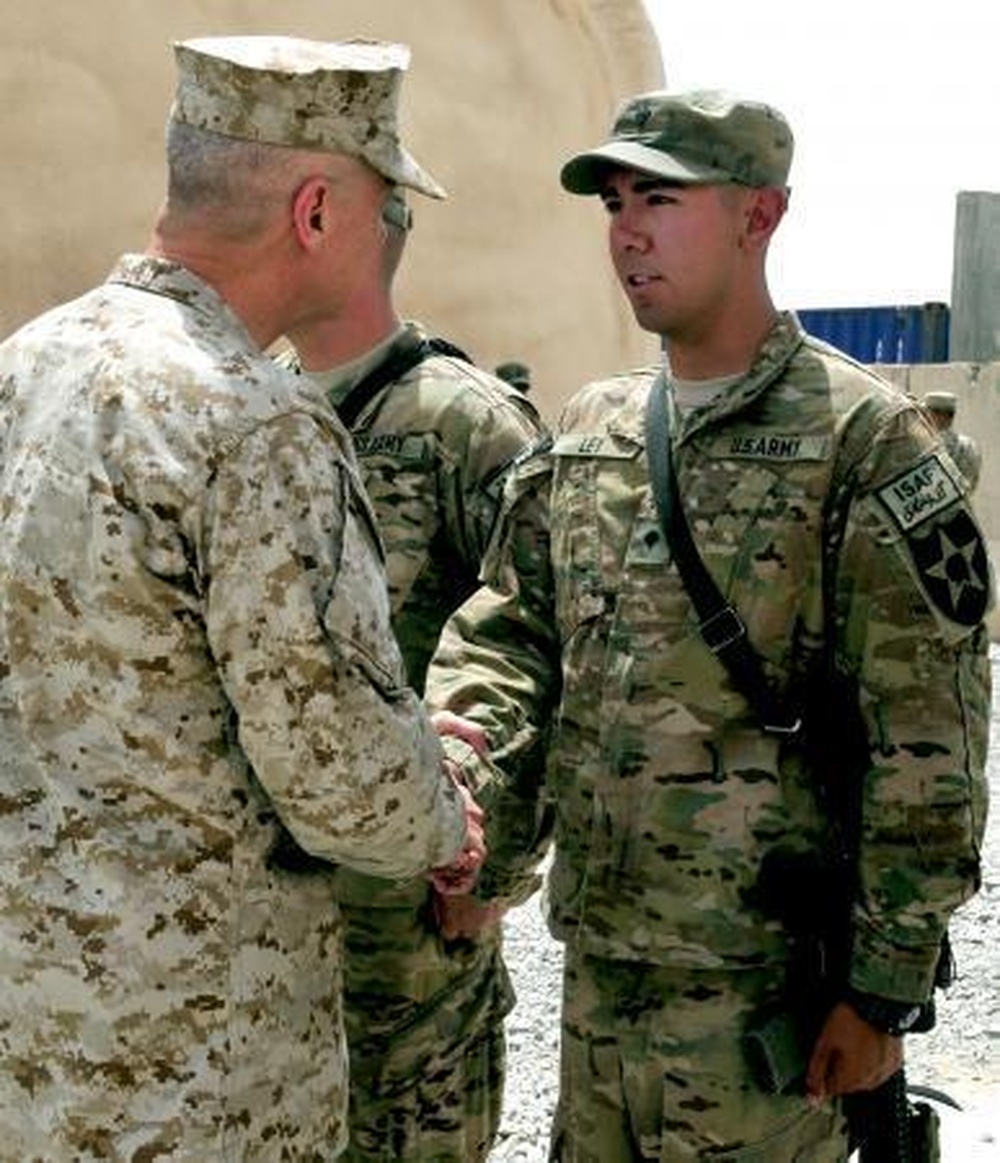 DVIDS - News - Soldiers get ‘coined’ by ISAF commander at Spin Boldak