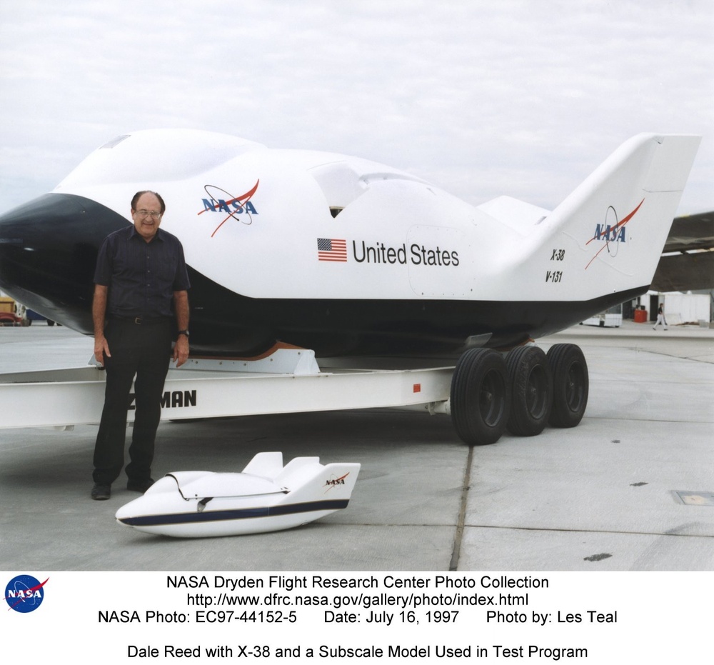 DVIDS - Images - Dale Reed with X-38 and a Subscale Model Used in Test ...