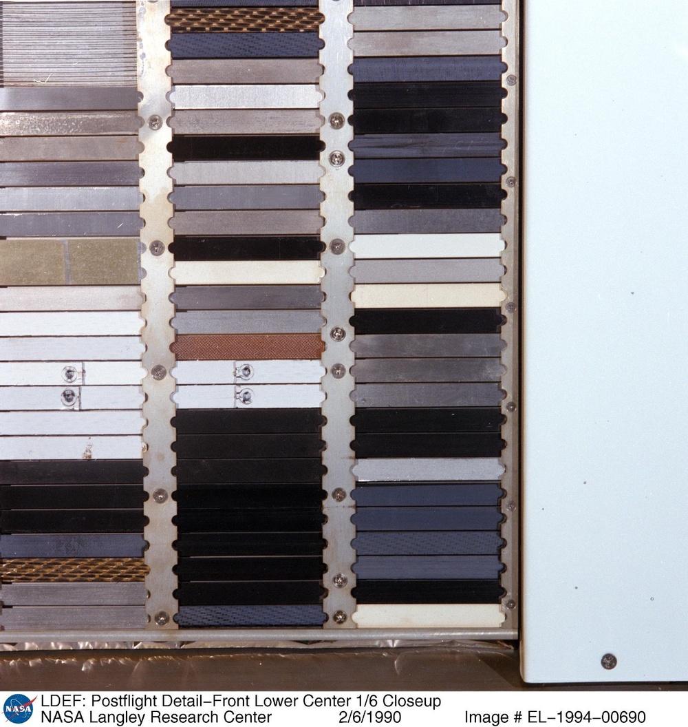 DVIDS - Images - LDEF: Postflight Detail-Front Lower Center 1/6 Closeup