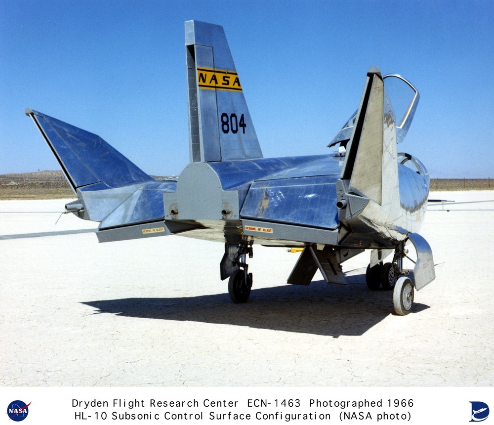 DVIDS - Images - HL-10 on lakebed showing subsonic control surface ...