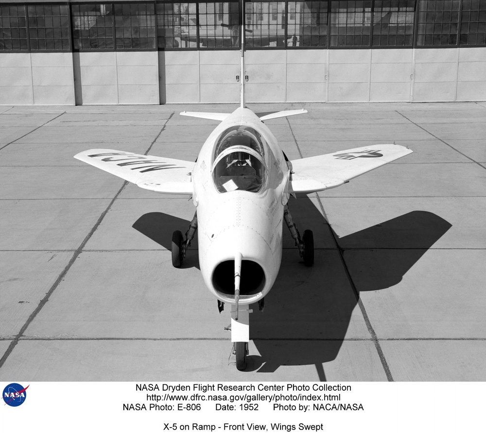 DVIDS - Images - X-5 on Ramp - Front View, Wings Swept