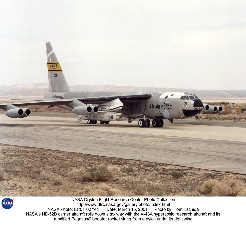 DVIDS - Images - NASA's NB-52B carrier aircraft rolls down a taxiway ...