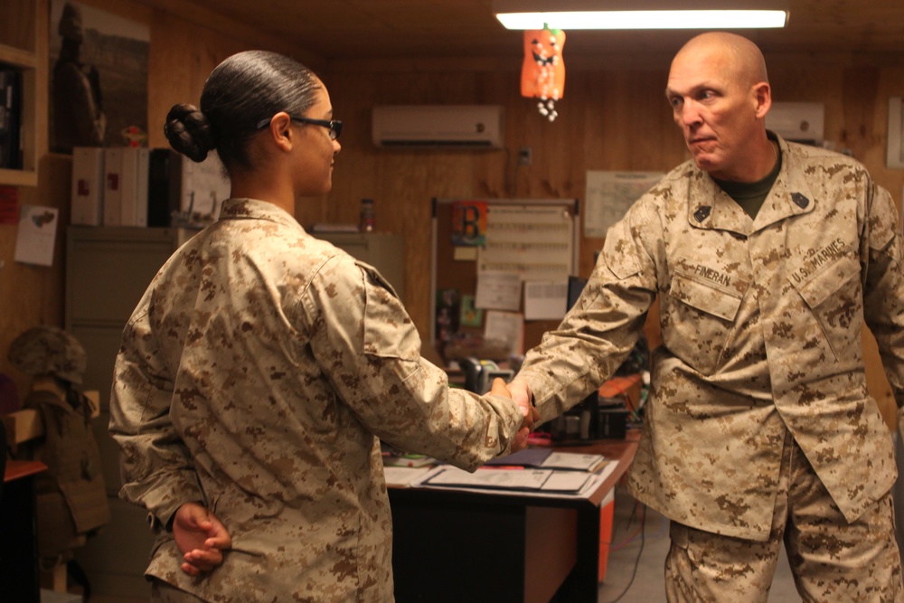 DVIDS - Images - Fineran visits Marines at Camp Leatherneck [Image 4 of 5]