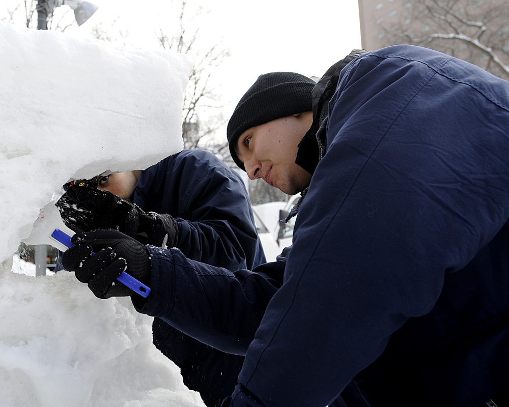 DVIDS - Images - Navy Misawa snow team creating sculpture in Sapporo ...