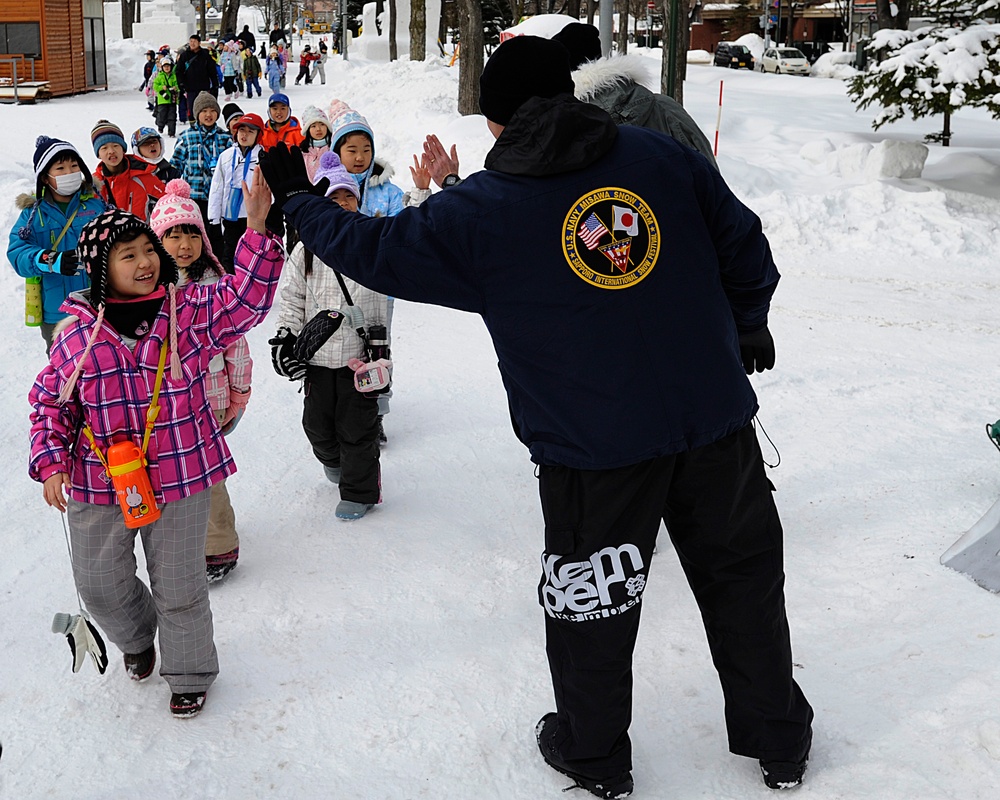 DVIDS - Images - Navy Misawa snow team creating sculpture in Sapporo ...