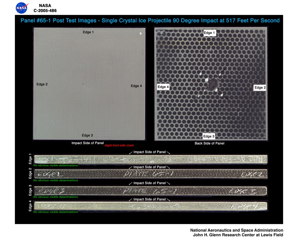 DVIDS - Images - Panel 65-1 post test RCC carbon / carbon fiber panels ...