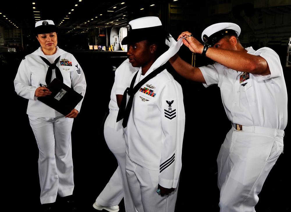 DVIDS - Images - USS Carl Vinson uniform inspection [Image 2 of 4]