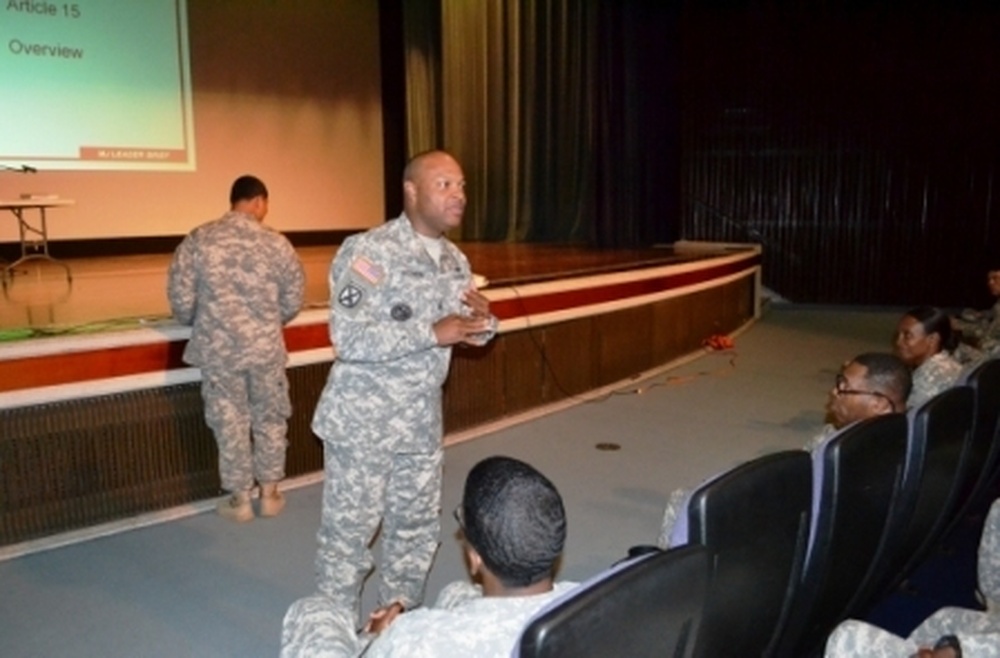 DVIDS - News - 10th RSG leaders get smart on Article 15 and UMCJ procedures