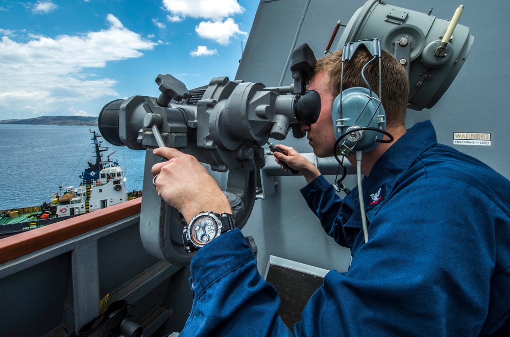 DVIDS - Images - USS Gravely sailor stands watch