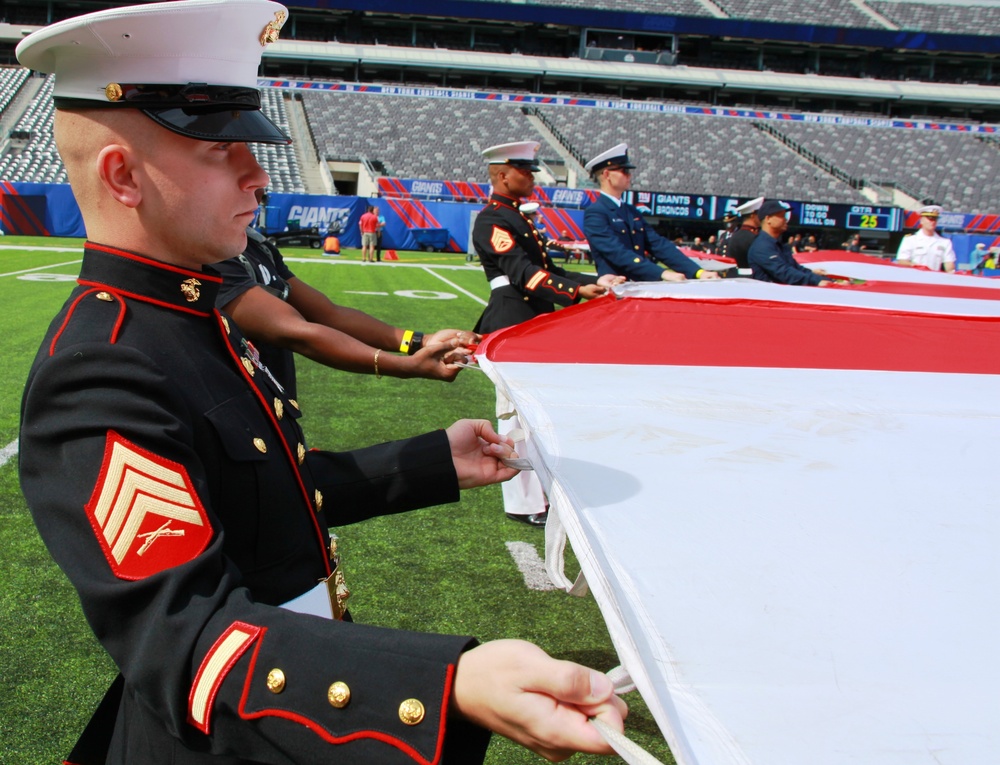 DVIDS - Images - 1MCD Marines participate in New York Giants pre-game ...