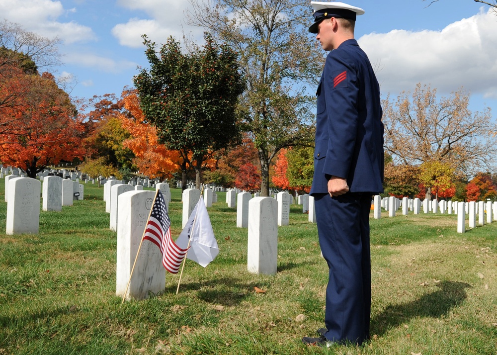 DVIDS - Images - Coast Guard Seaman Recruit reflects upon the gravesite ...