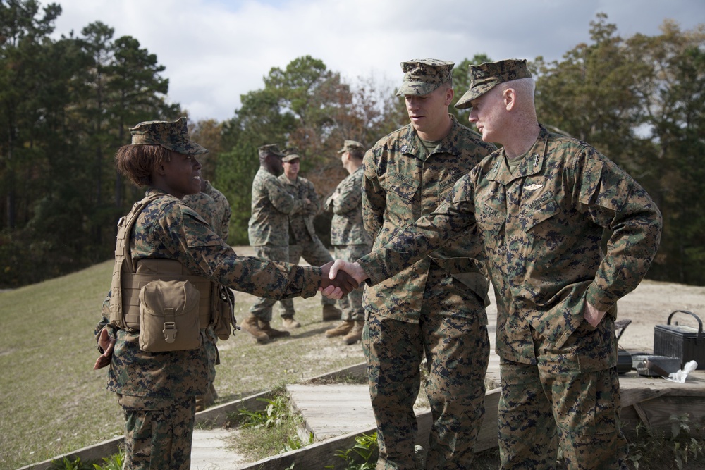 DVIDS - Images - Lt. Gen. Tryon talks to female ITB Combat Instructor ...