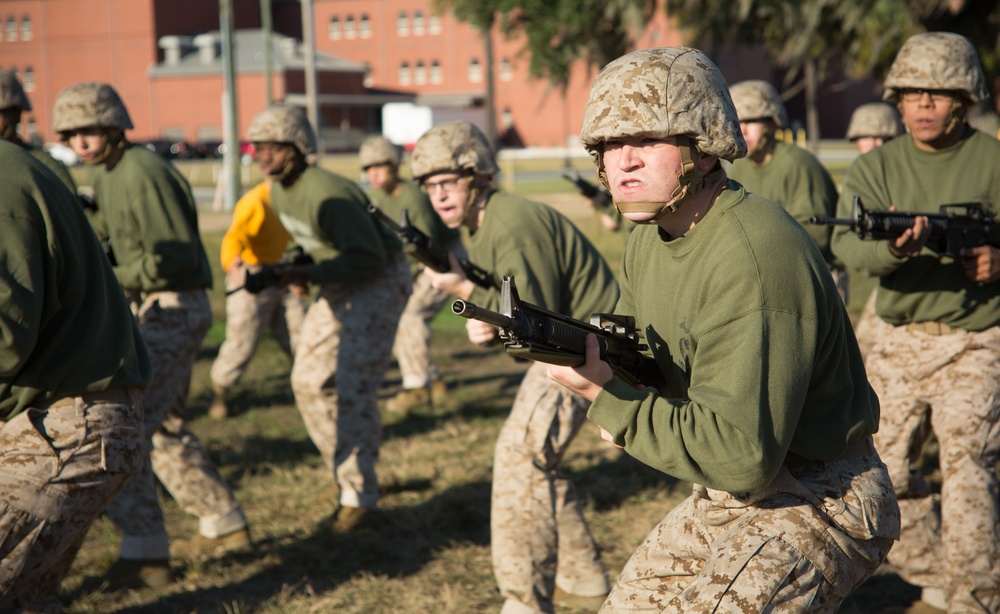 DVIDS - Images - Marine recruits learn bayonet techniques on Parris ...