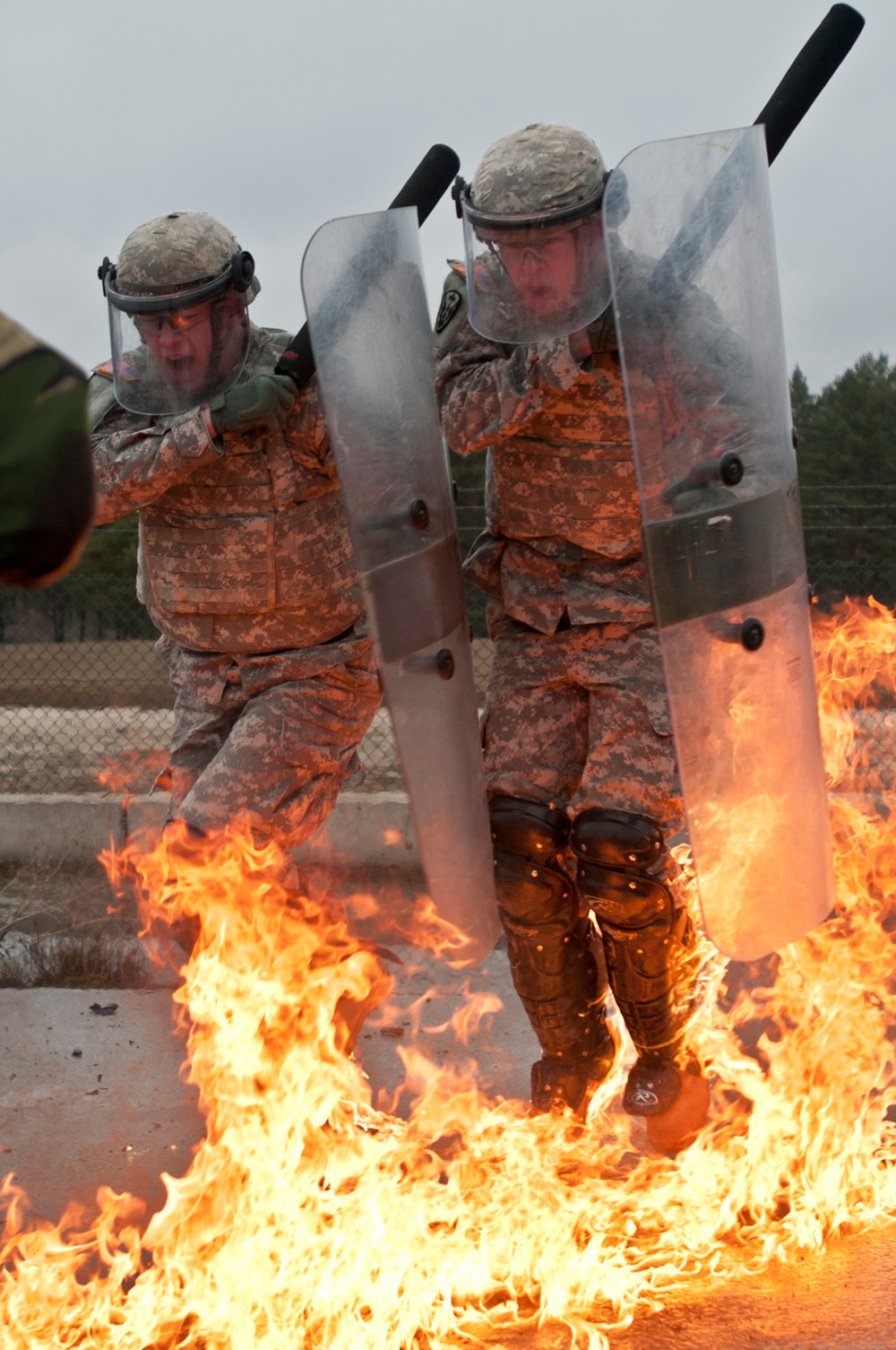 DVIDS - News - Multinational soldiers deal with riots, fire at JMRC