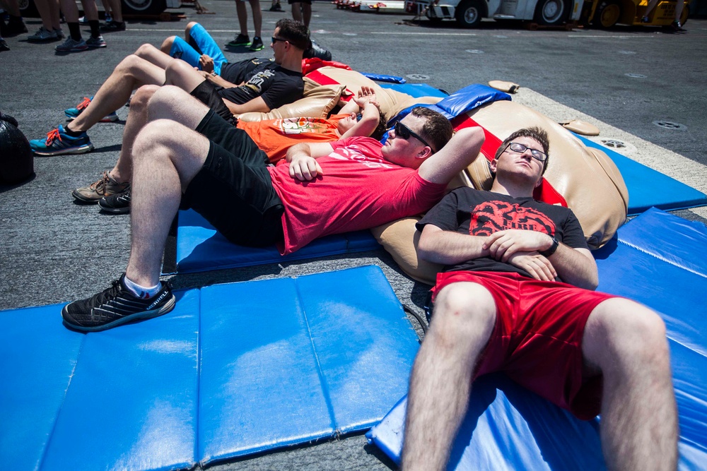 DVIDS - Images - Marines, Sailor relax aboard Bataan for steel beach ...