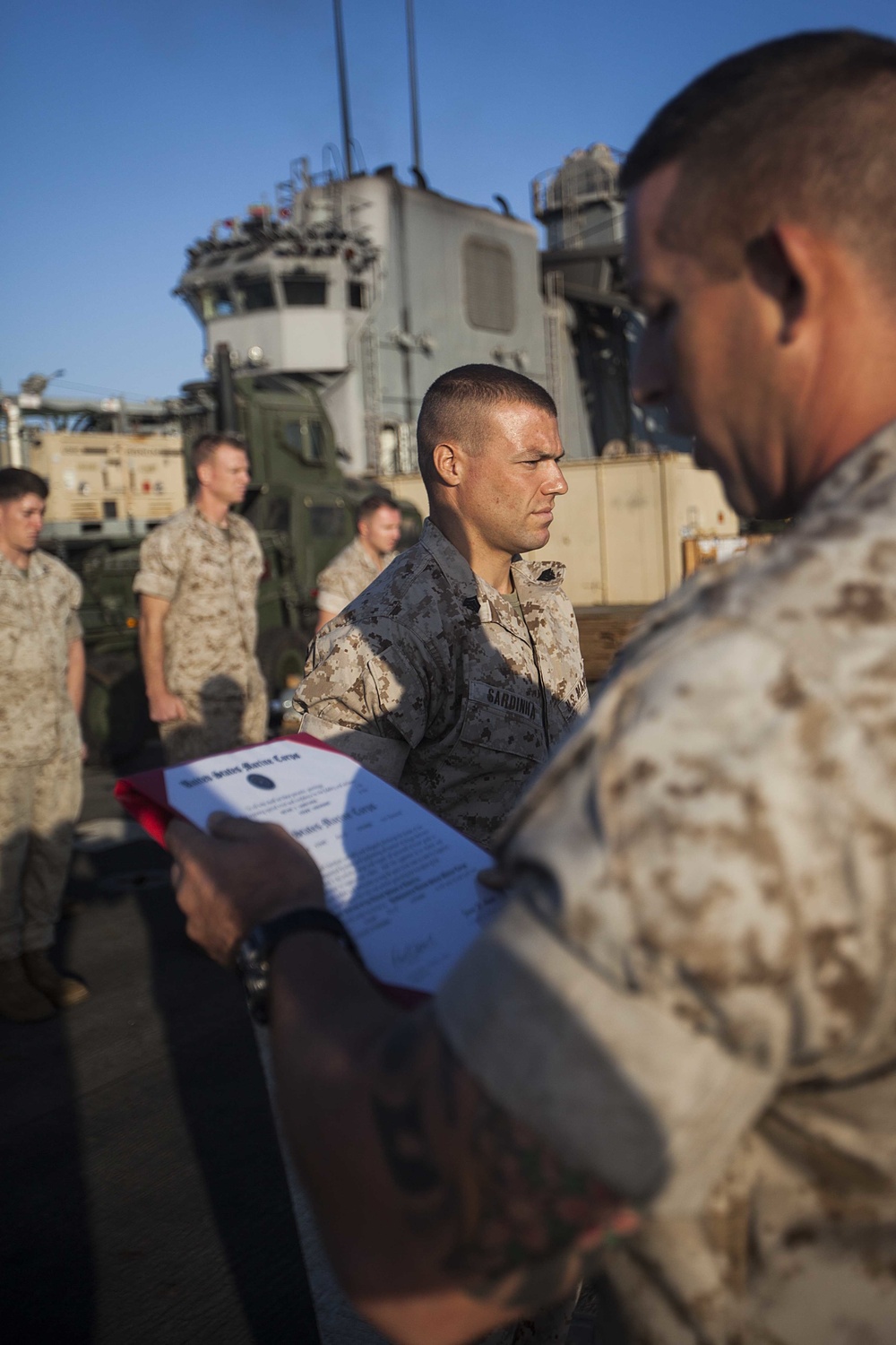 DVIDS - Images - BLT 1/6 promotes Marine to SNCO aboard Gunston Hall ...