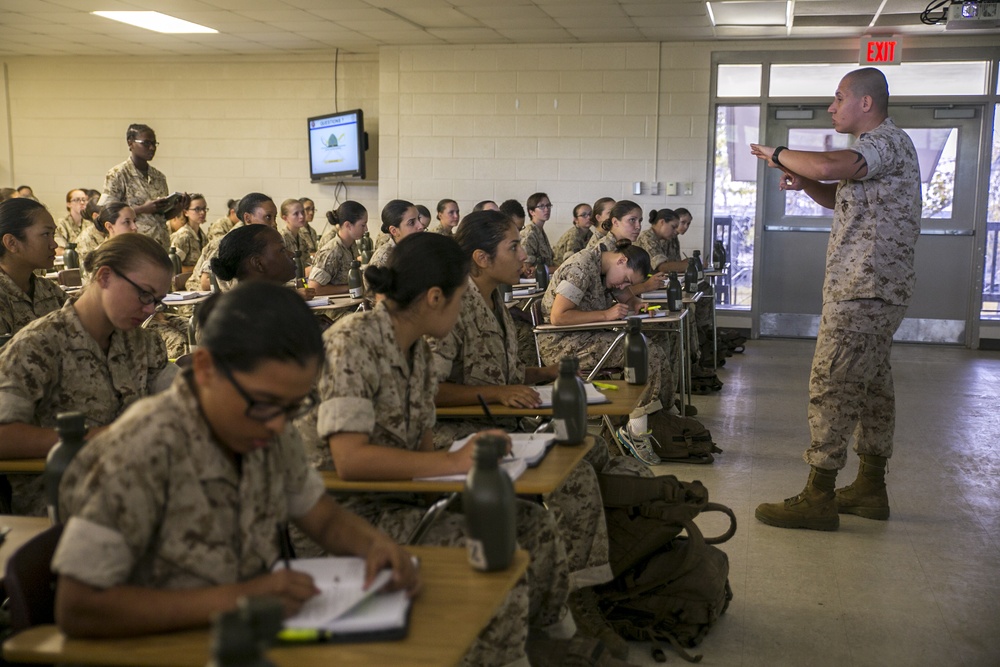 DVIDS - Images - Marine recruits take notes during history class on ...