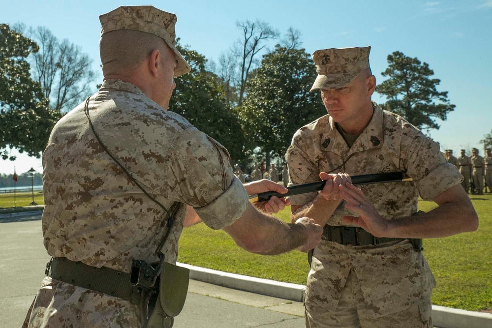 DVIDS - News - Sgt. Maj. Johns bids farewell; Sgt. Maj. Green takes charge