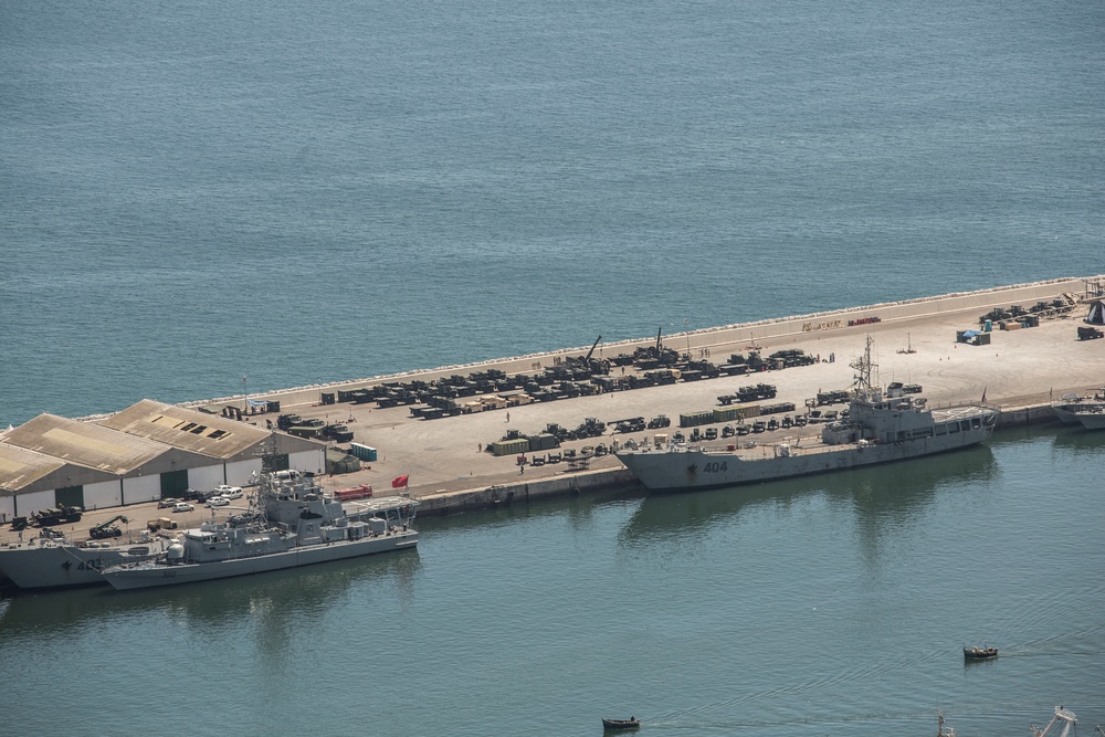DVIDS - Images - Exercise African Lion 15, View of Port and MPF Offload ...