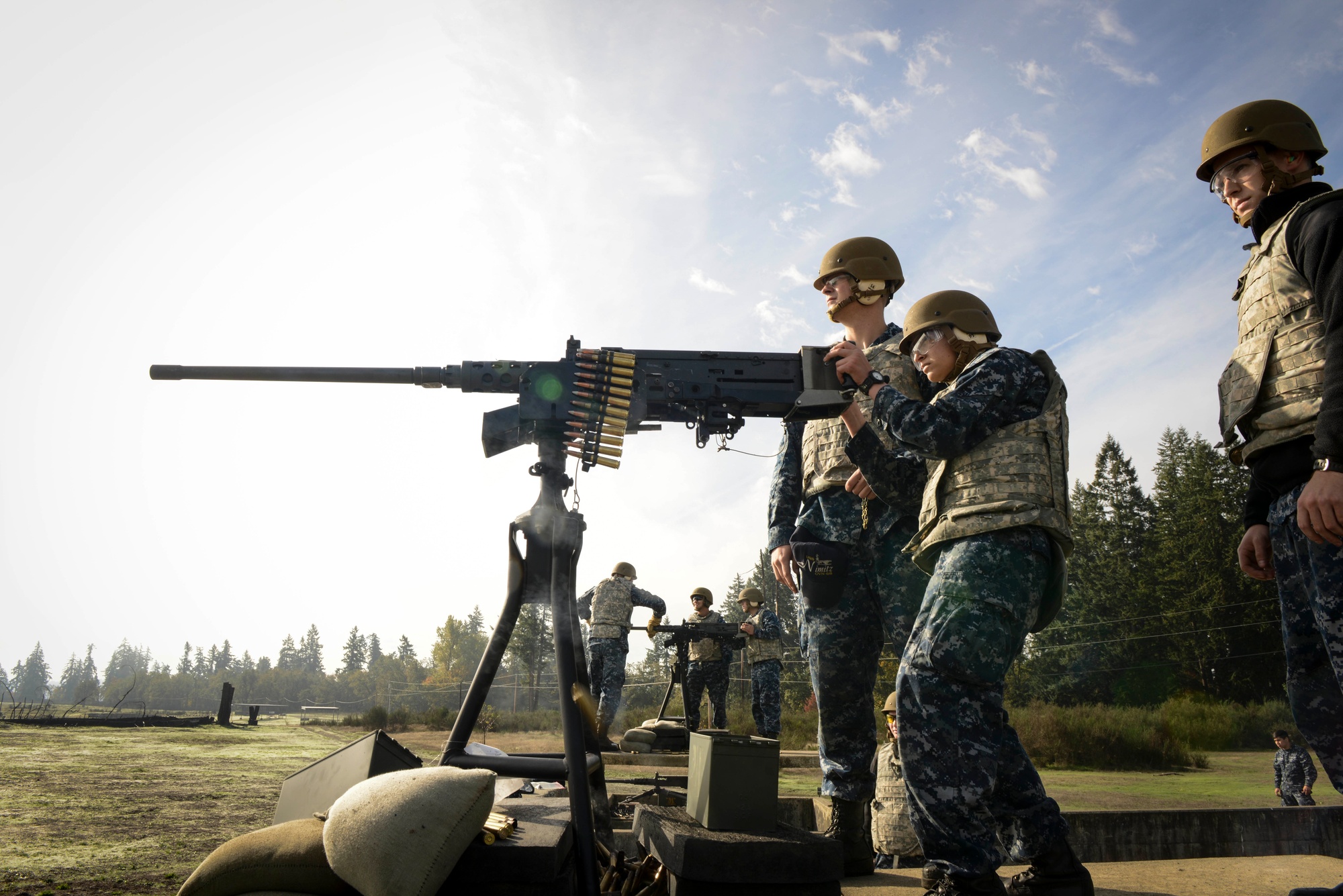 Soldier Shooting Machine Gun