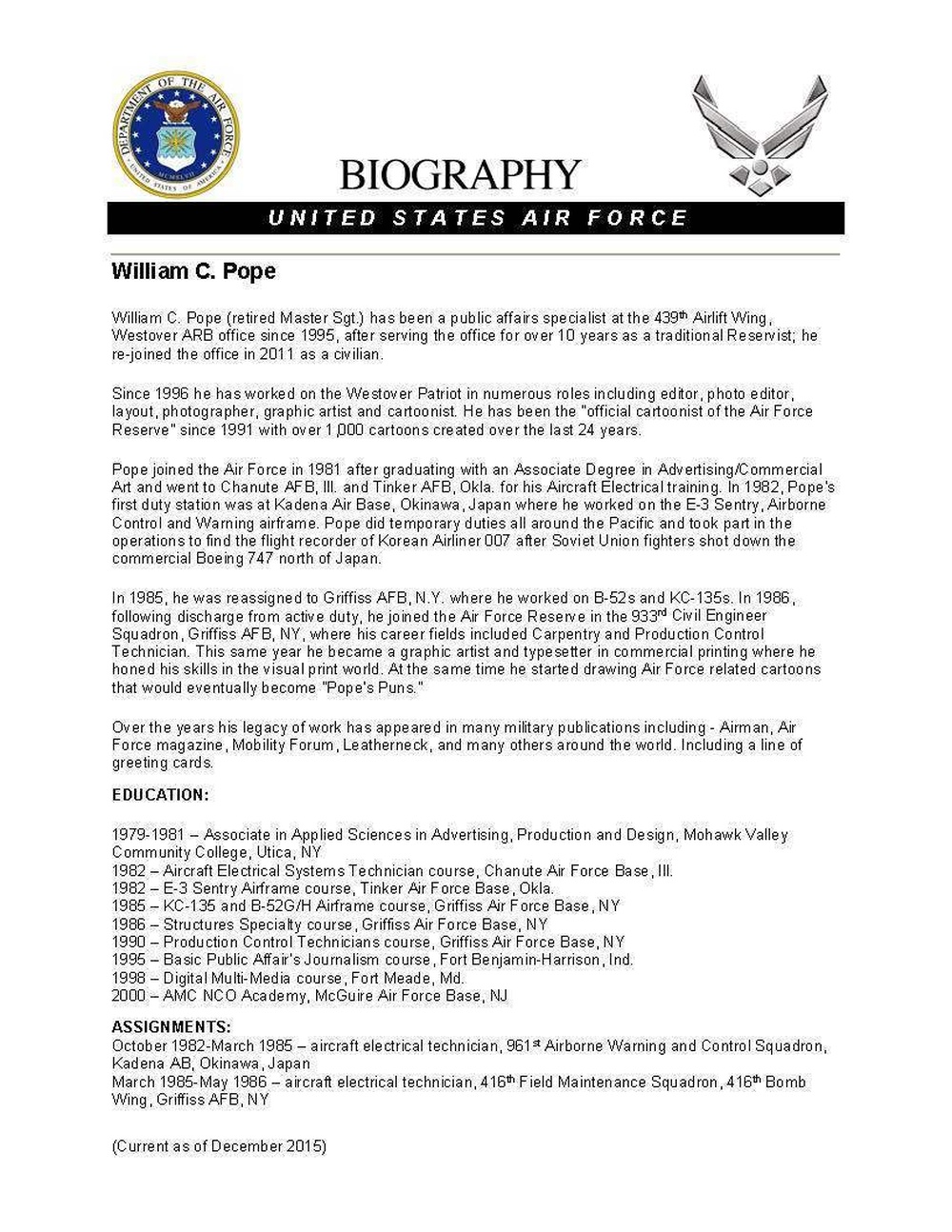 DVIDS - News - William C. Pope