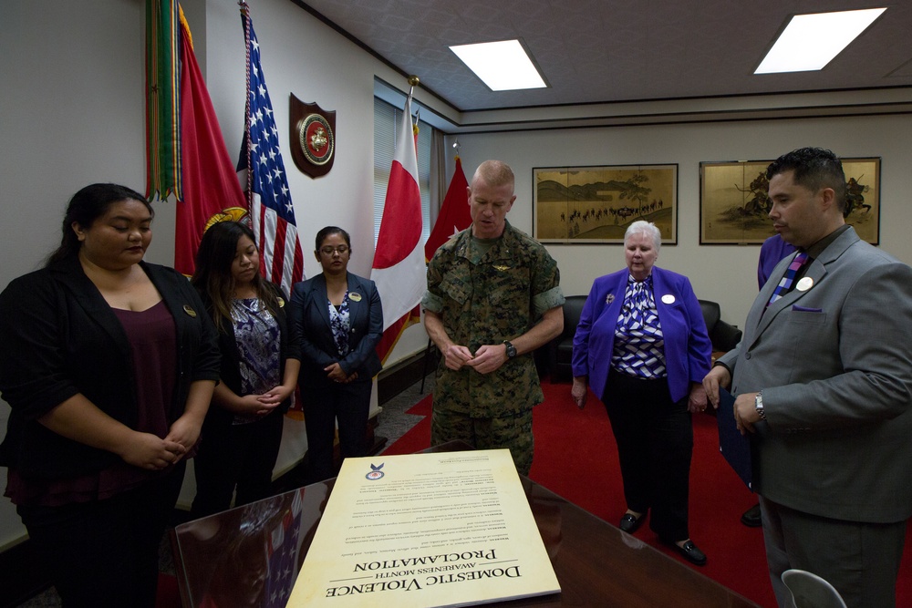 DVIDS - Images - Brig. Gen. Rock signs Domestic Violence Awareness ...