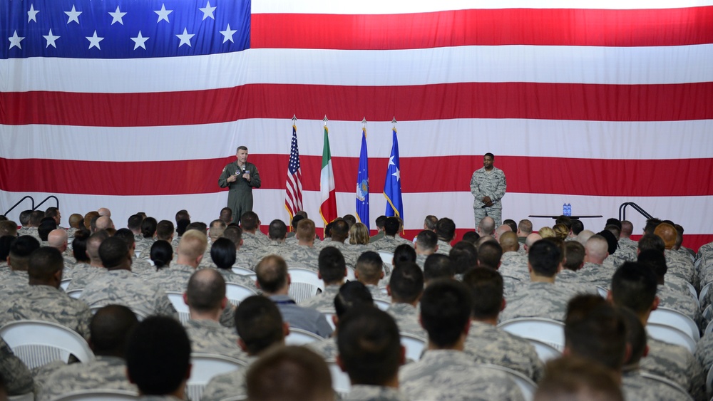 DVIDS - Images - USAFE-AFAFRICA command team visits Aviano Airmen [Image 6 of 6]