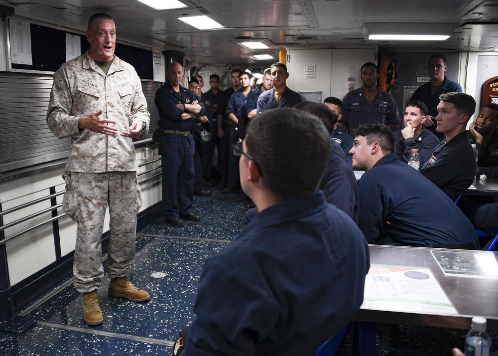 DVIDS - News - N95 Holds All-Hands Call on USS Devastator