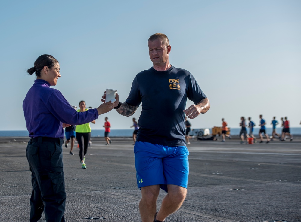 DVIDS - Images - Sailors Run 5K on GHWB Flight Deck [Image 19 of 19]