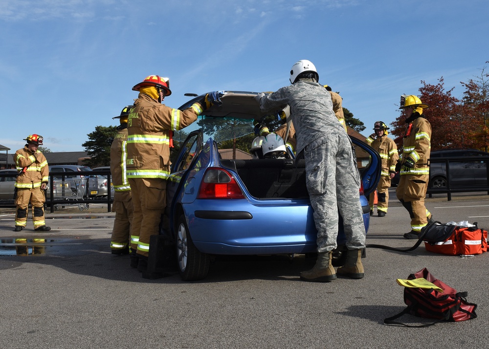 DVIDS - Images - Firefighters perform auto extrication demonstration ...