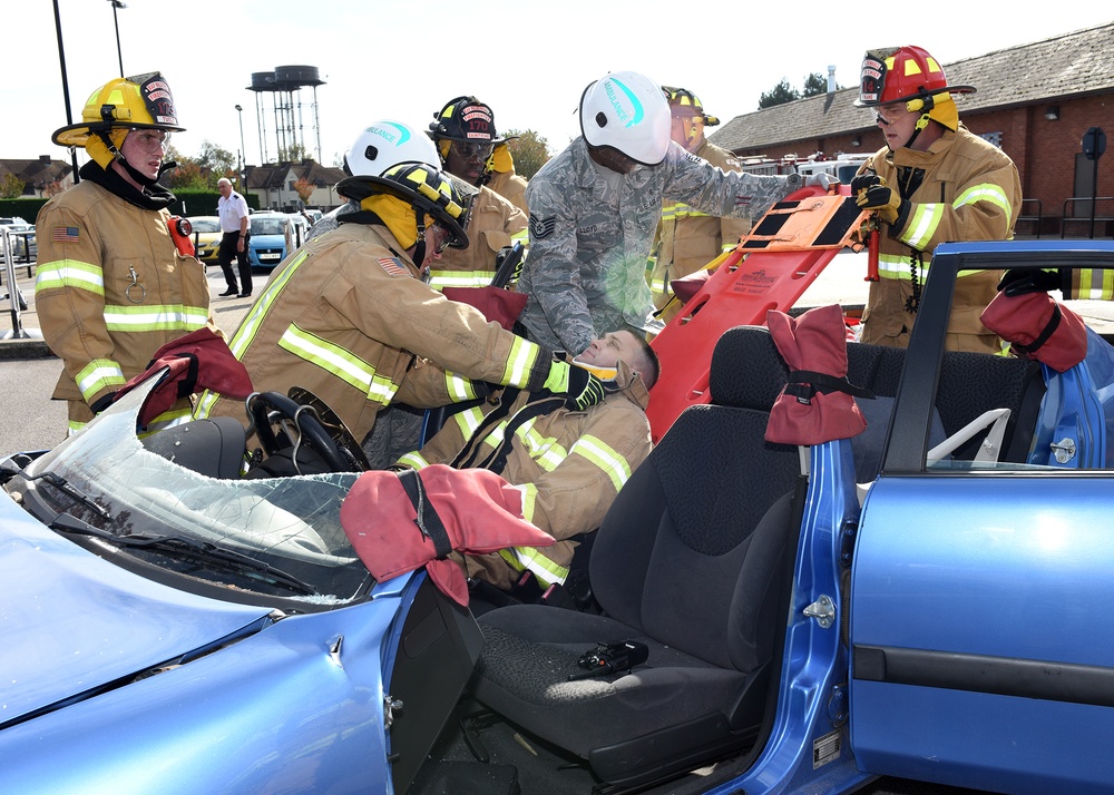 DVIDS - Images - Firefighters perform auto extrication demonstration ...