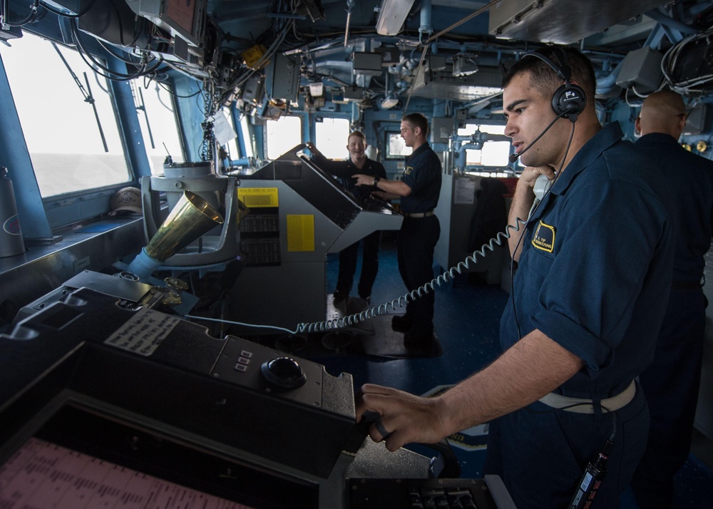 DVIDS - Images - Sailor stands watch aboard USS Mobile Bay [Image 5 of 27]