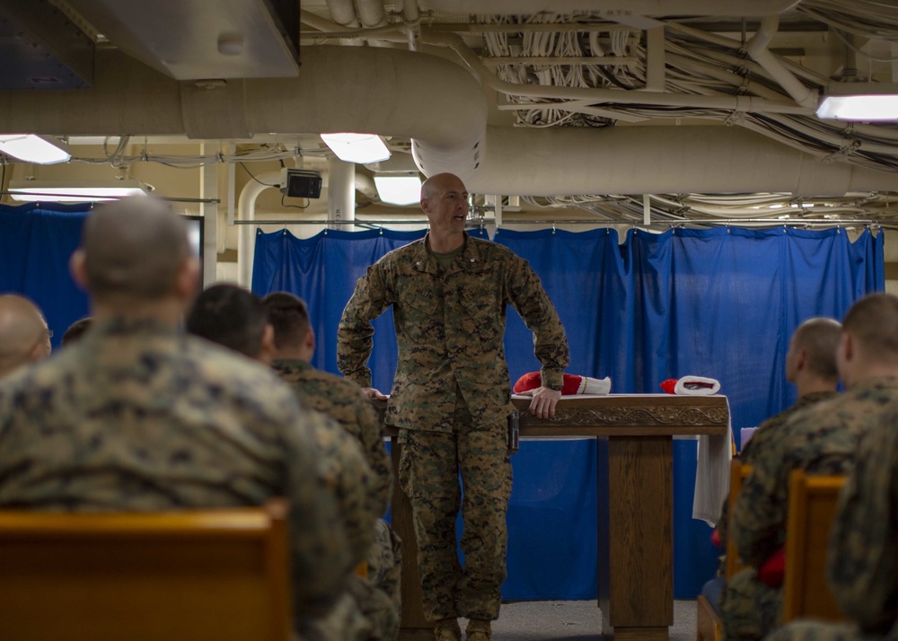 DVIDS - Images - CLB 22 celebrate the holidays aboard the USS Arlington ...