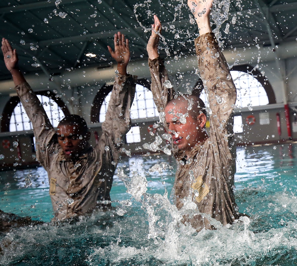 DVIDS - Images - Bravo Company dives into swim qualification training ...