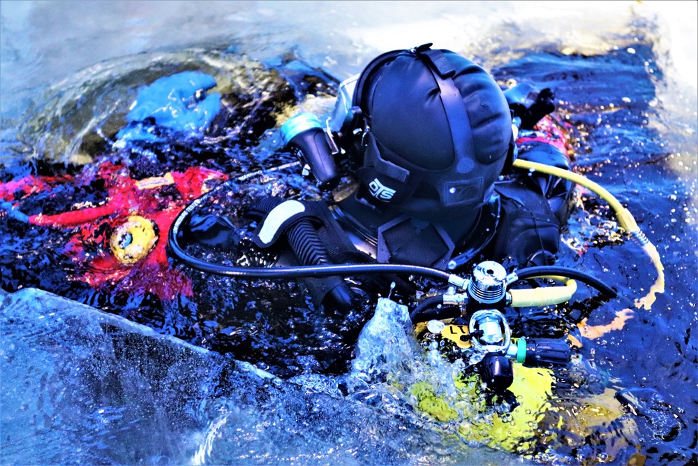 DVIDS - Images - Fort McCoy firefighters practice diving under ice for ...