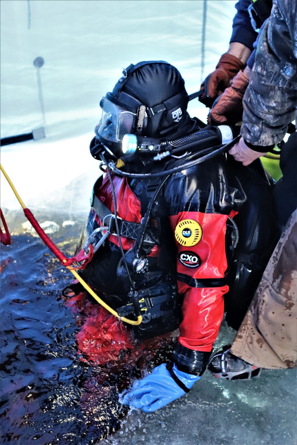 DVIDS - Images - Fort McCoy firefighters practice diving under ice for ...