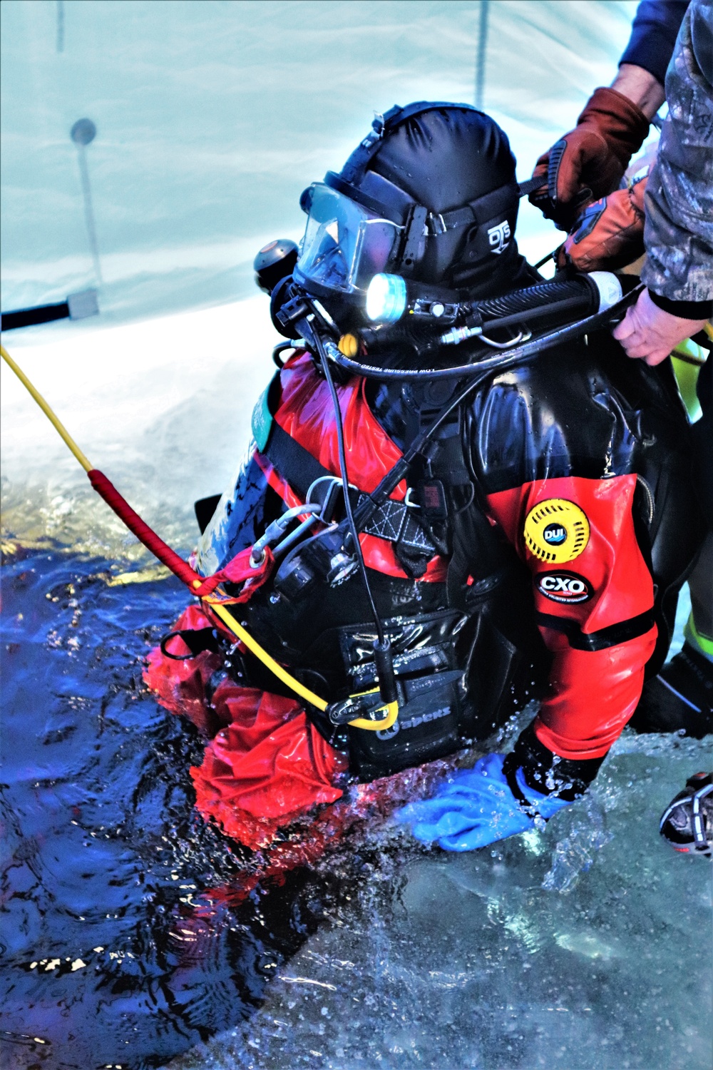 DVIDS - Images - Fort McCoy firefighters practice diving under ice for ...