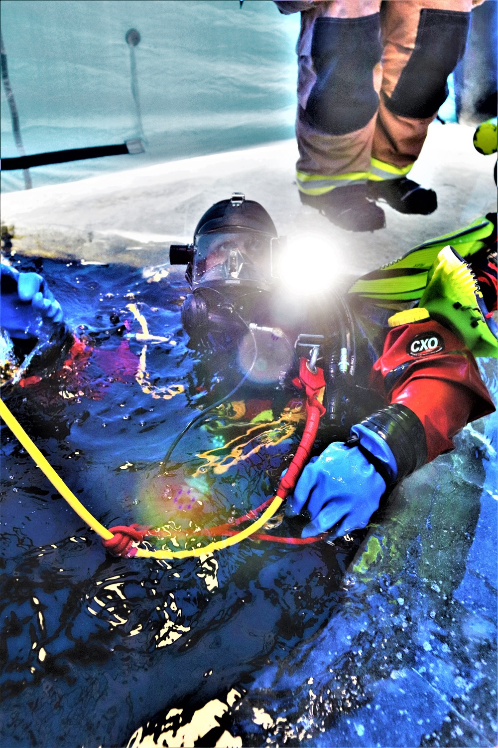 DVIDS - Images - Fort McCoy firefighters practice diving under ice for ...