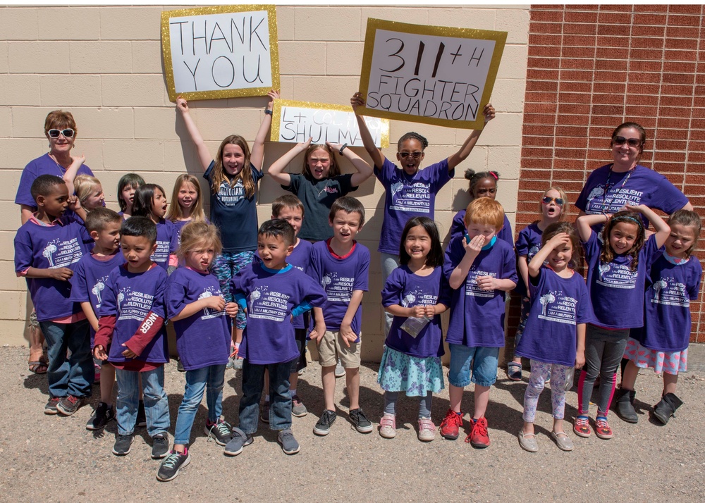 DVIDS - Images - Month of the Military Child: 311th FS conducts flyover ...