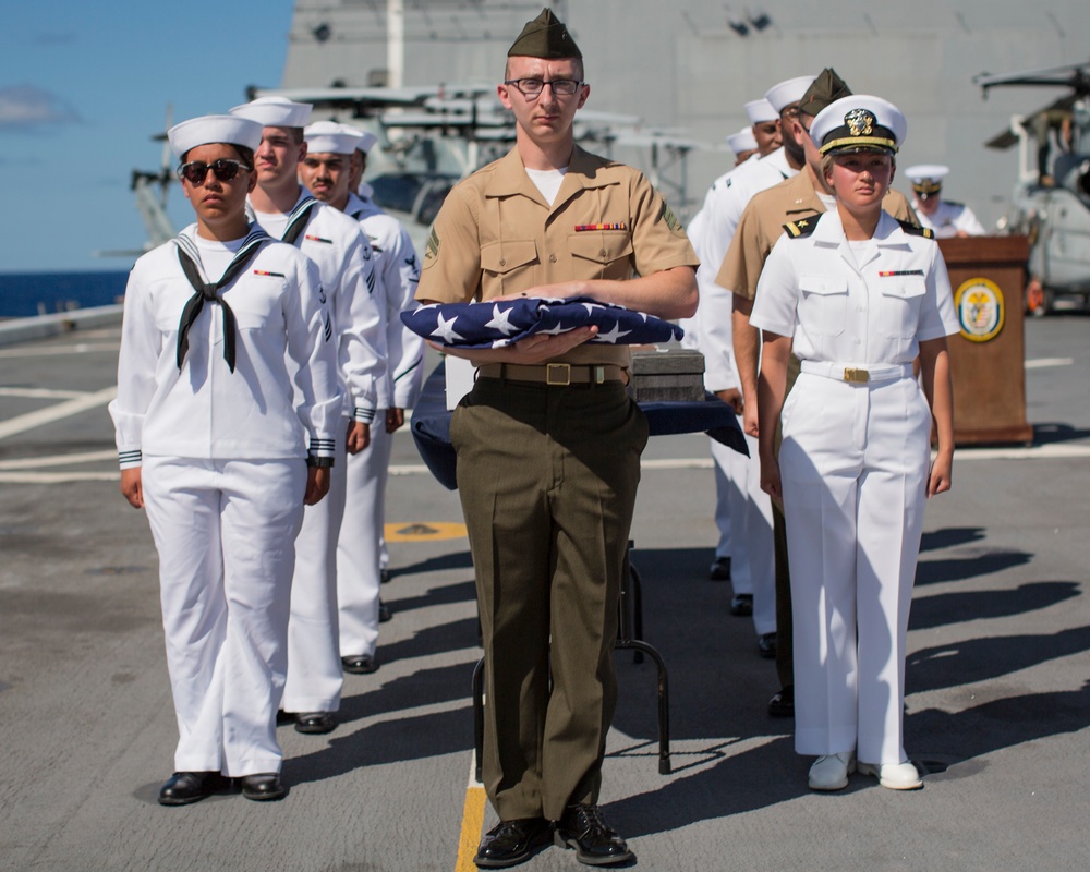 DVIDS - Images - 11th MEU Burial at Sea aboard USS JPM [Image 11 of 16]