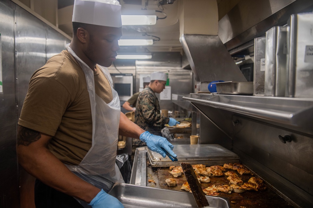 DVIDS - Images - Sailor Cook aboard USS Harpers Ferry [Image 3 of 4]