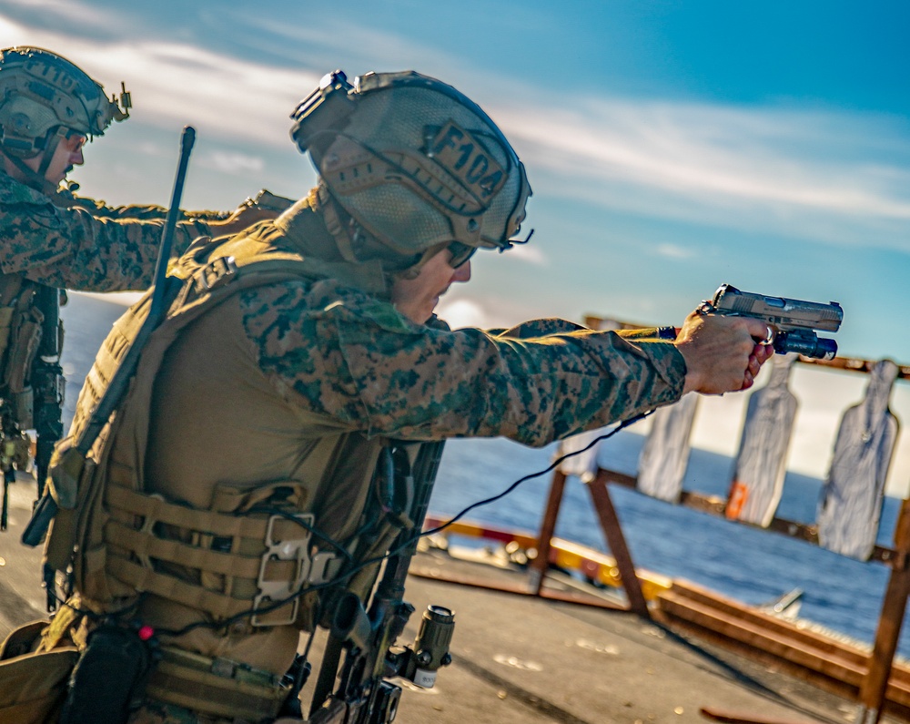 DVIDS - Images - Maritime Raid Force flight deck live-fire exercise ...