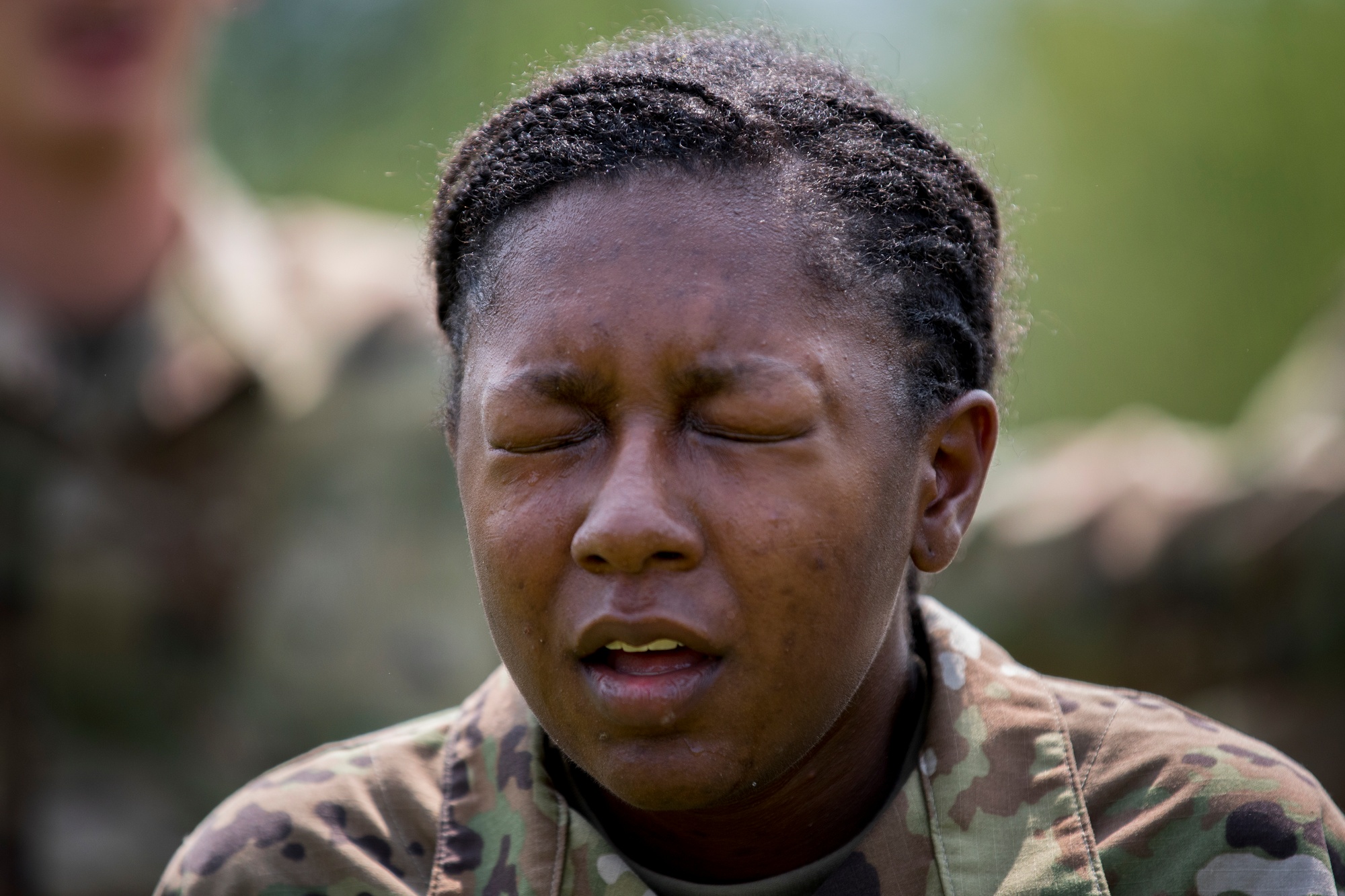 American Soldier Crying