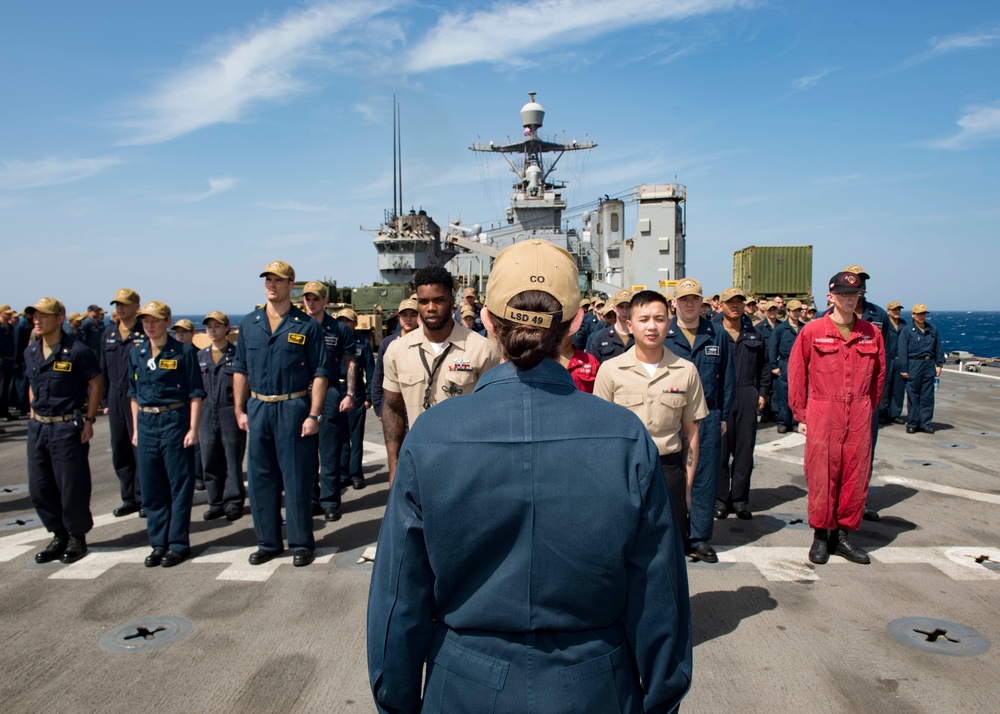 DVIDS - Images - All Hands Call Aboard USS Harpers Ferry [Image 2 of 5]